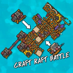 Craft Raft Battle Unblocked 🕹️ Play Now for Free | RocketGames